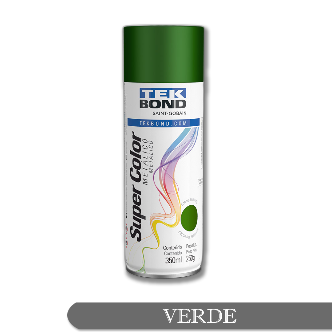 Tinta Spray Metálico Verde 350ml - TekBond