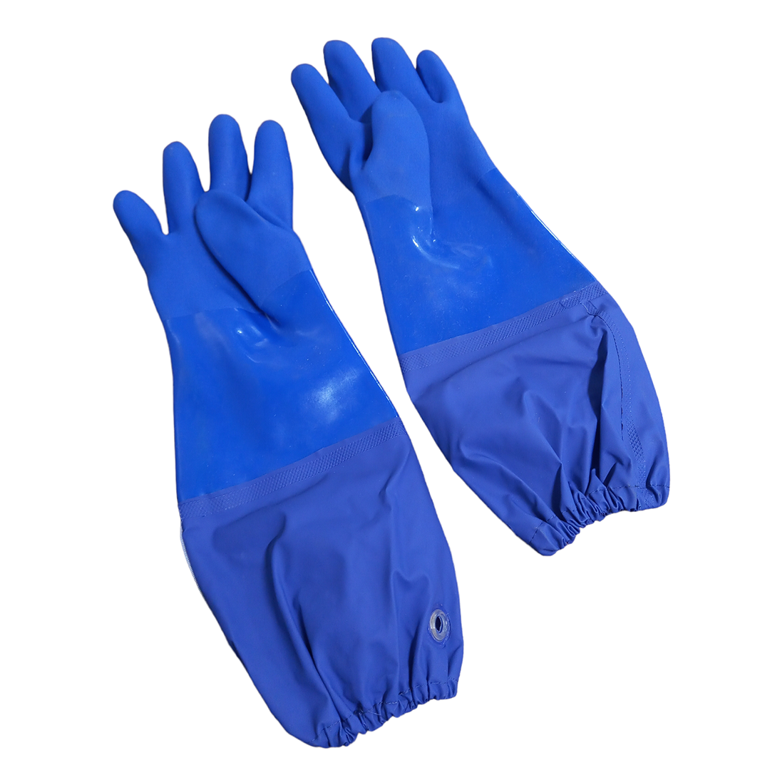 Luva De Pvc Azul 46cm - Super Safety